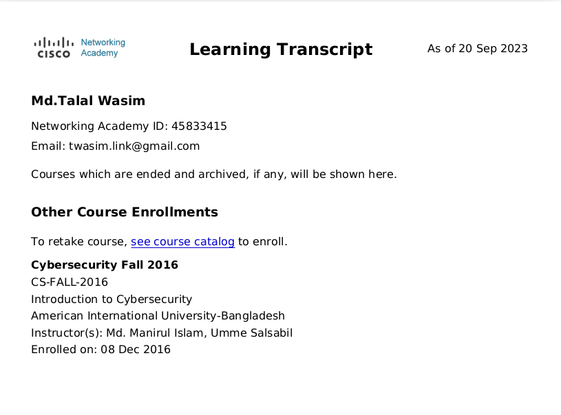 Md. Talal Wasim | Portfolio